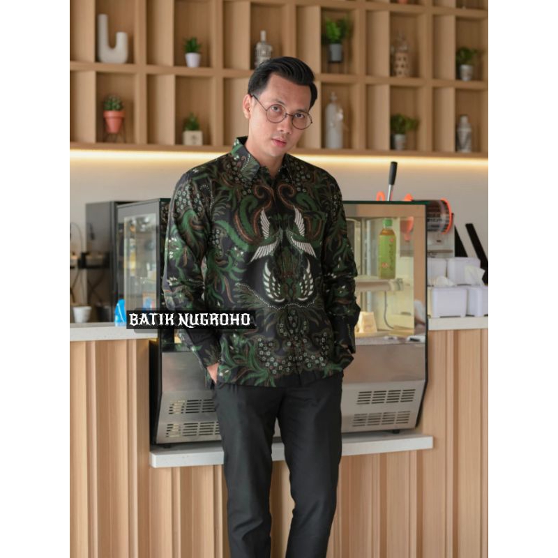Jual GURDHO IJO Kemeja Batik Pria Premium Modern Terbaru Lengan Panjang ...