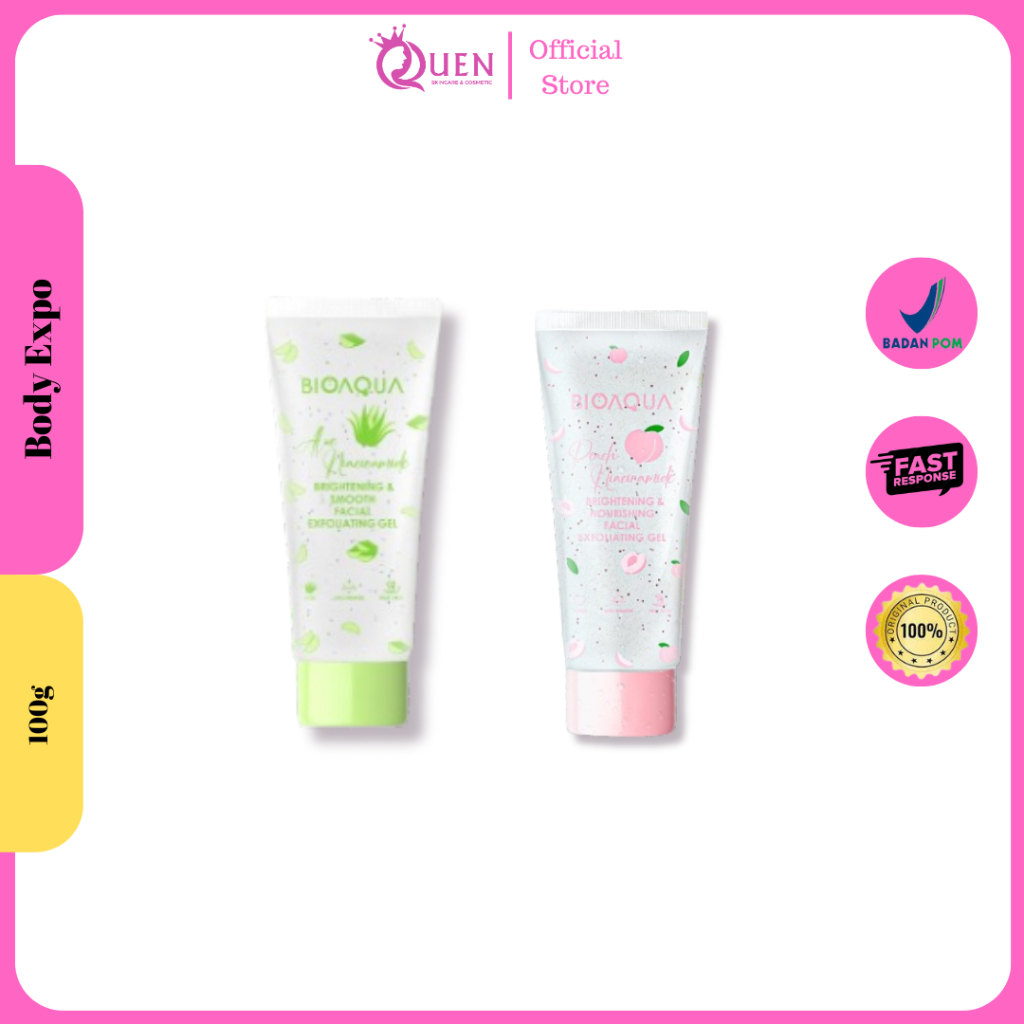 Jual BIOAQUA Scrub Wajah Peeling Gel Niacinamide Brightening & Smooth ...