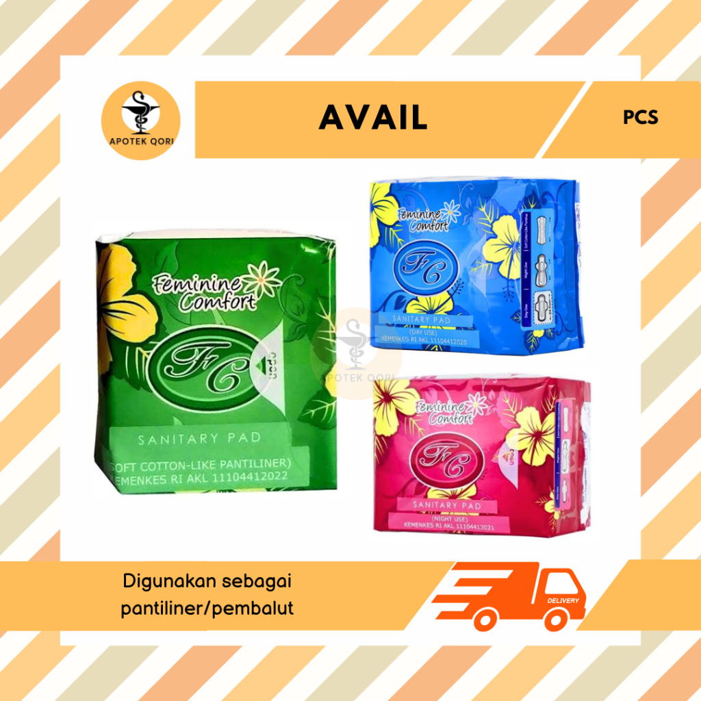 Jual AVAIL PEMBALUT & PANTYLINER HERBAL WANITA/AVAIL HIJAU BIRU MERAH ...