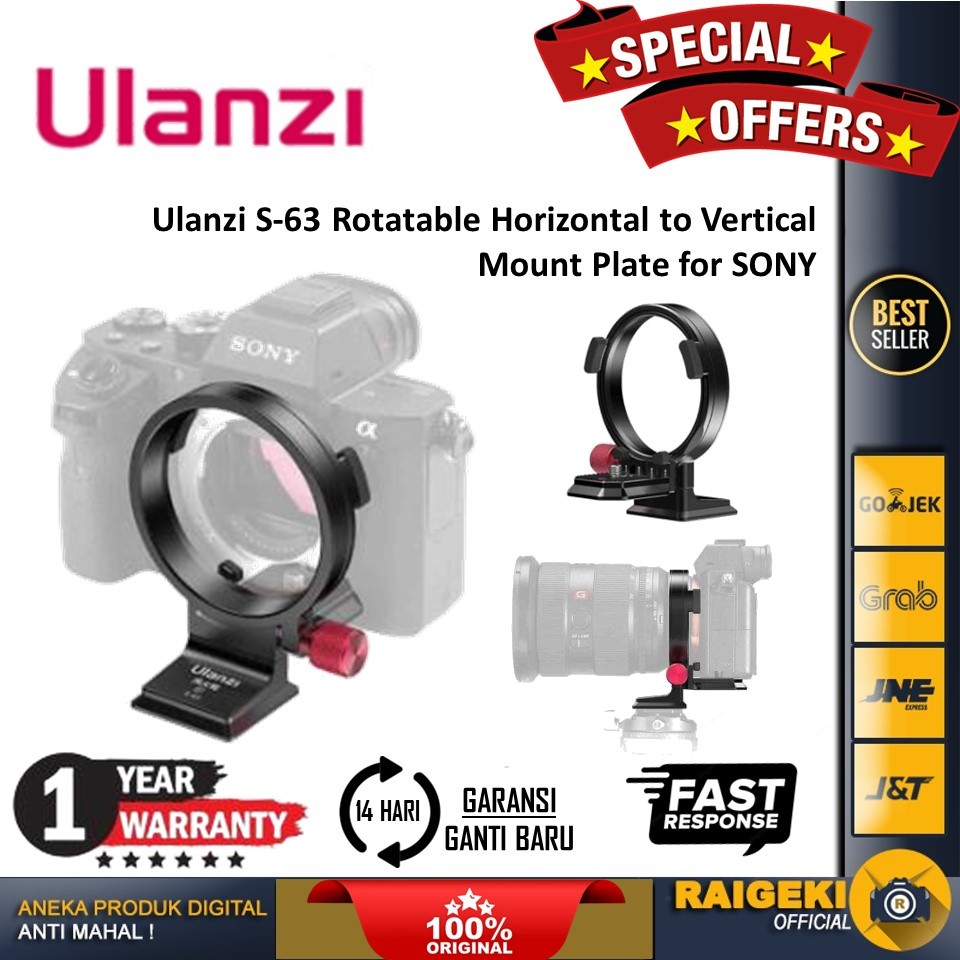 Jual Ulanzi S-63 Rotatable Horizontal to Vertical Mount Plate for SONY ...