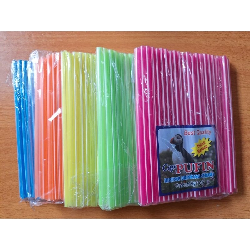 Jual Sedotan Teh Poci / Sedotan Buble Tea 6mm 20cm Warna warni | Shopee ...