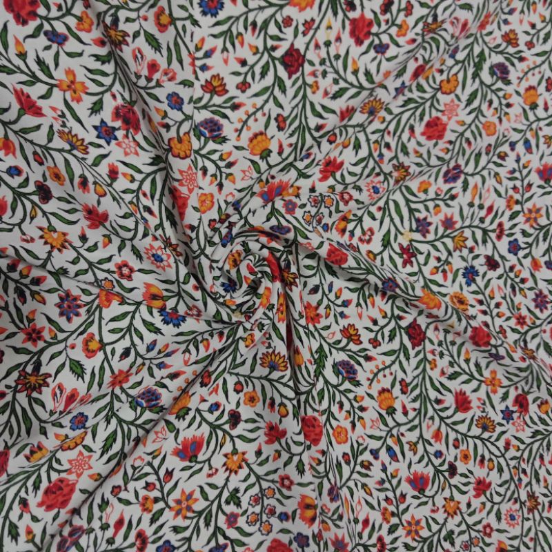 Jual Kain Zara Crepe Motif Bunga Kecil - Kain Nasiji Crepe - Kain Soft ...