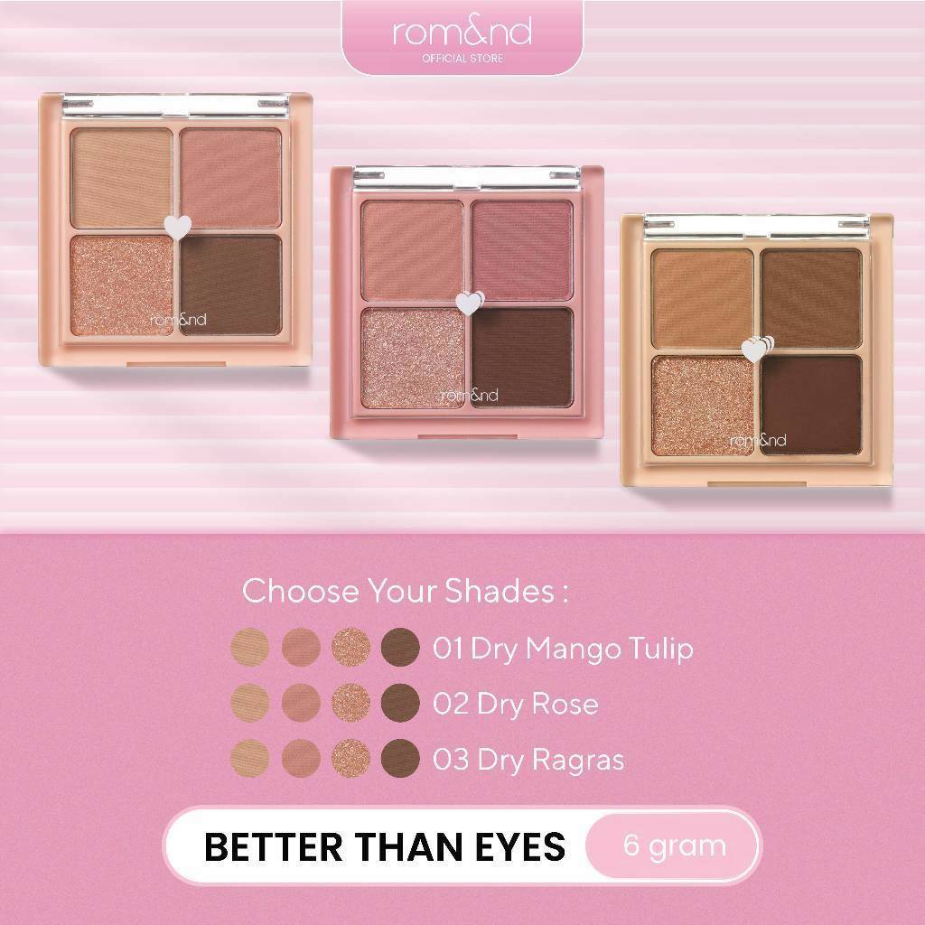 Jual Romand rom&nd Better Than Eyes Eye Shadow Palette (Exp 2026) | Shopee Indonesia