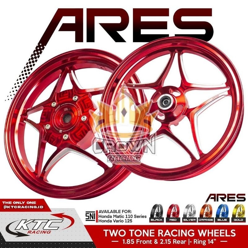 Jual Velg KTC Racing Ares Bintang Ring 14 Mio M3 Z S Gear / Soul GT 125 ...