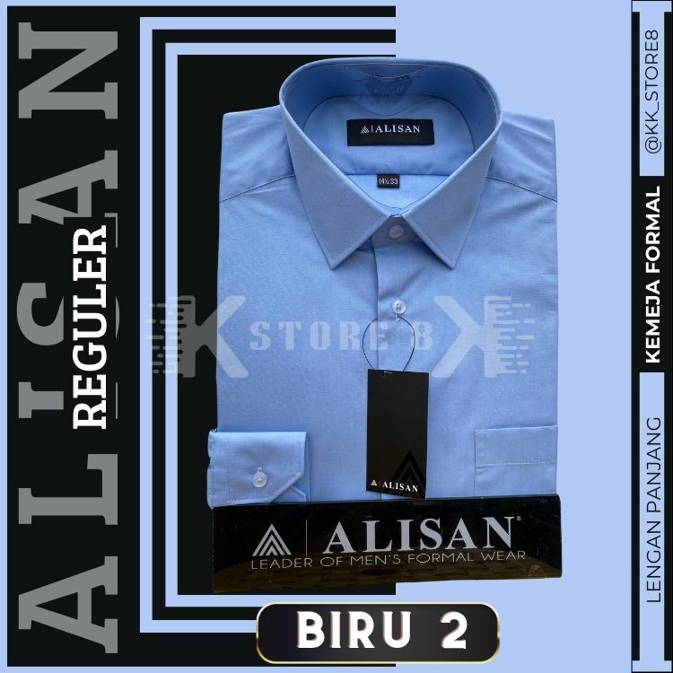 Jual Kemeja ALISAN POLOS reguler lengan panjang ukuran besar / jumbo ...
