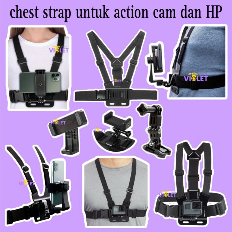 Jual chest strap HP chest strap smartphone chest strap action cam strap ...