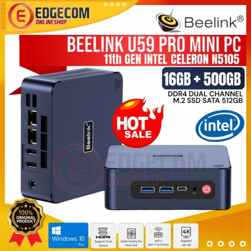 Jual BEELINK MINI PC U59 PRO 8/500GB 16/500GB DDR4 INTEL 11th N5105 ...