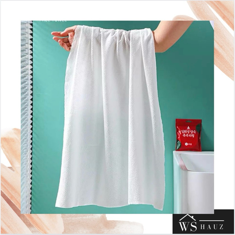 Jual HANDUK TRAVEL SEKALI PAKAI UKURAN BESAR 70 x 140 CM | Shopee Indonesia