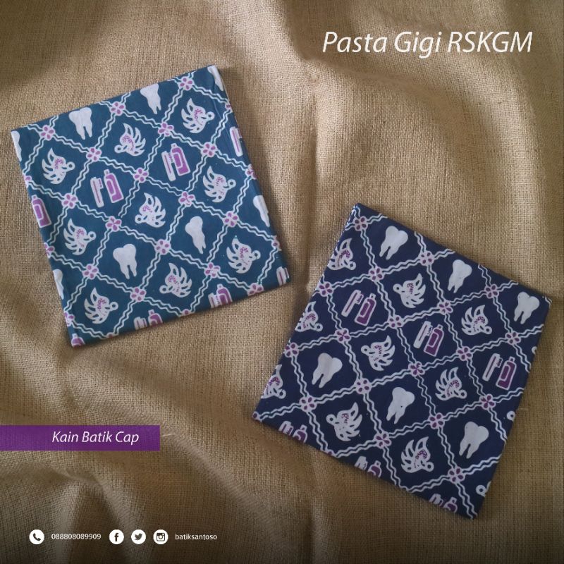 Jual Batik Santoso Pasta Gigi - Kain Batik Cap Colet Seragam RSKGM Kota ...