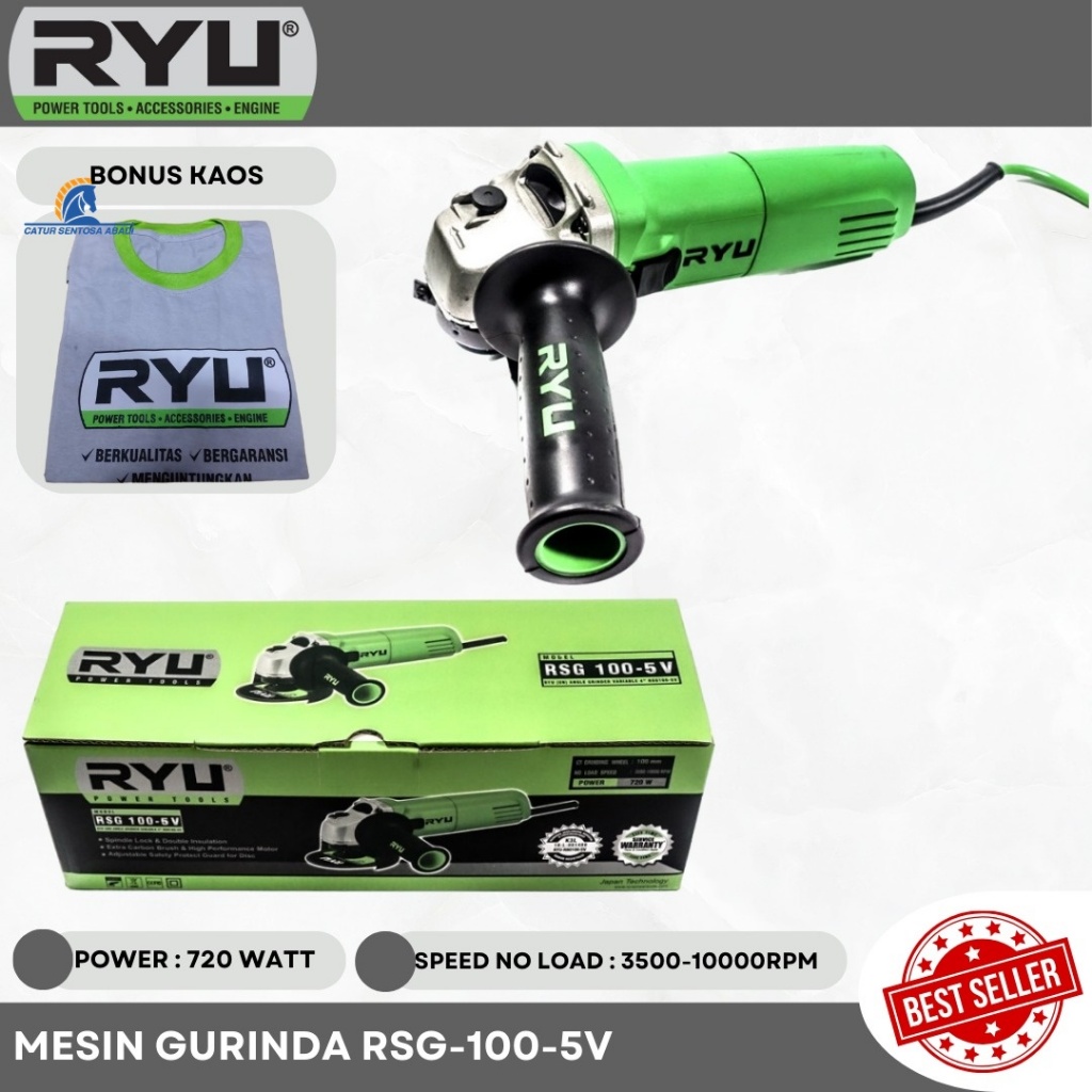 Jual Mesin Grinder Gerinda Tangan RYU Gurinda RSG 100-5 Grinda 4 Inch ...
