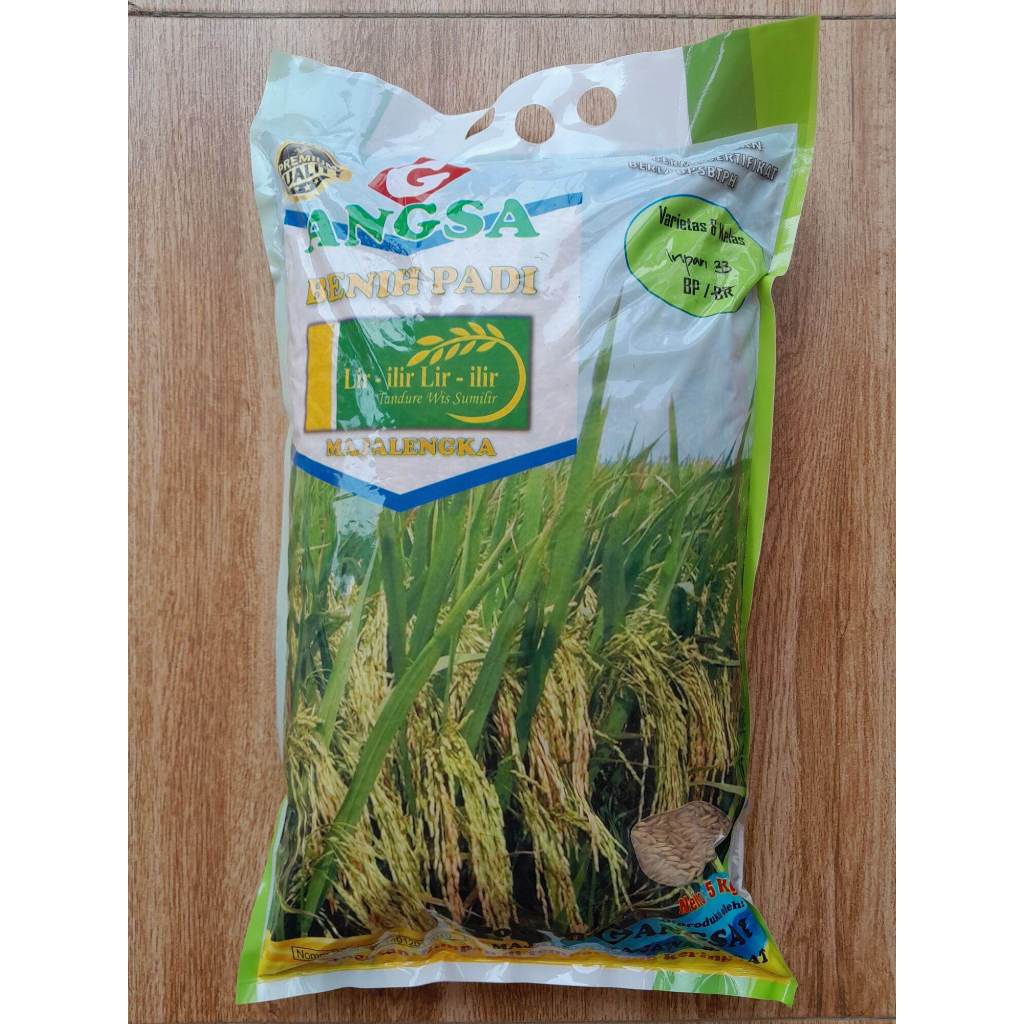 Jual BENIH PADI INPARI 33 LABEL PUTIH BD KEMASAN 5 KG | Shopee Indonesia