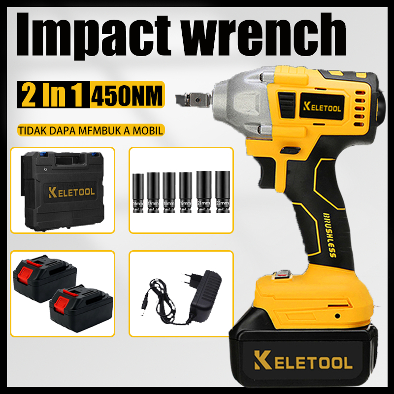 Jual 450nm impact wrench impact baterai impek baterai impek wrench air ...