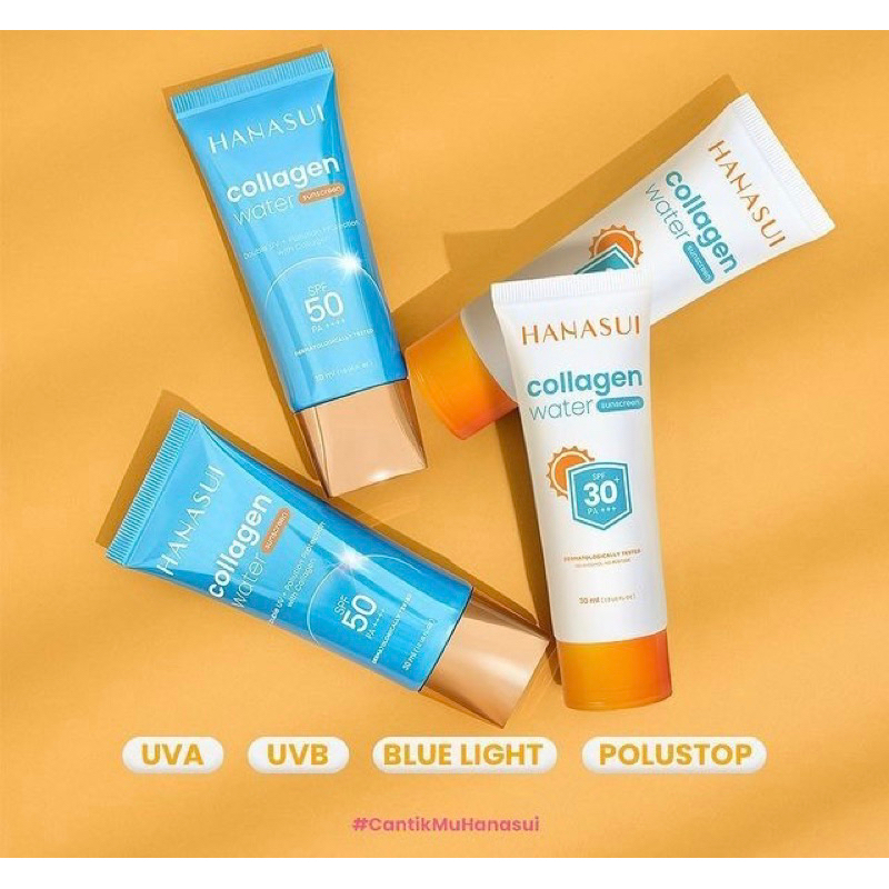 Jual HANASUI Collagen Water Sunscreen SPF 50 PA++++ 30ml / Collagen ...