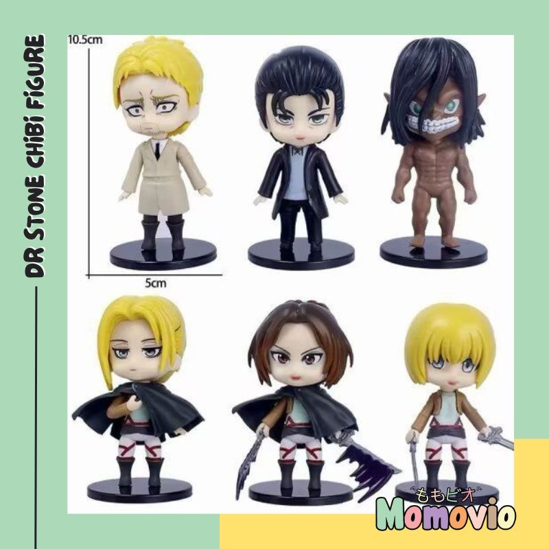 Jual Attack on Titan Chibi Figure Eren Titan Annie Leonheart Reiner ...