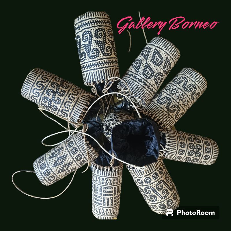 Jual Tas Anjat Rotan Selempang Pakai Kain Puring Khas Dayak Kalimantan ...