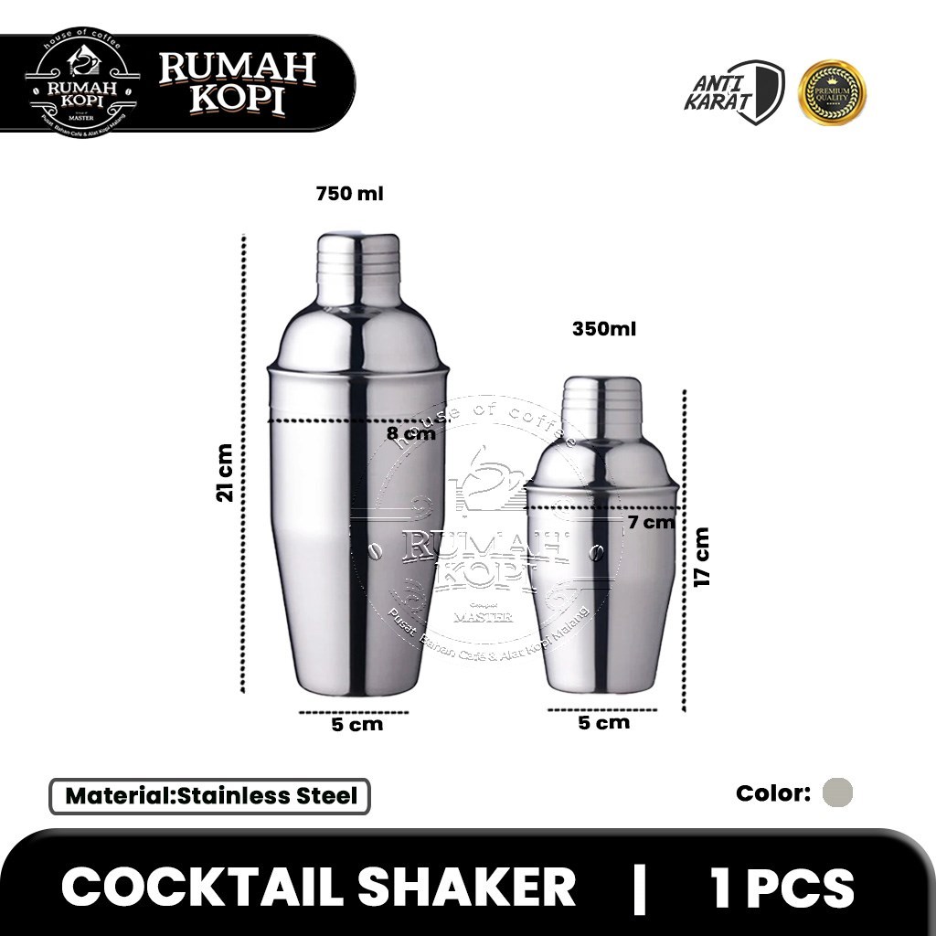 Jual Shaker Cocktail Bartender Alat Pengocok Minuman Stainless 1 Pcs ...