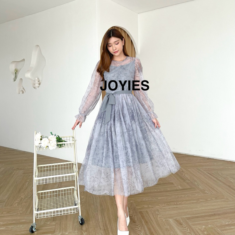 Jual Lucinta Dress Korean Floral Dinner Mewah Elegant Spring Prewed ...