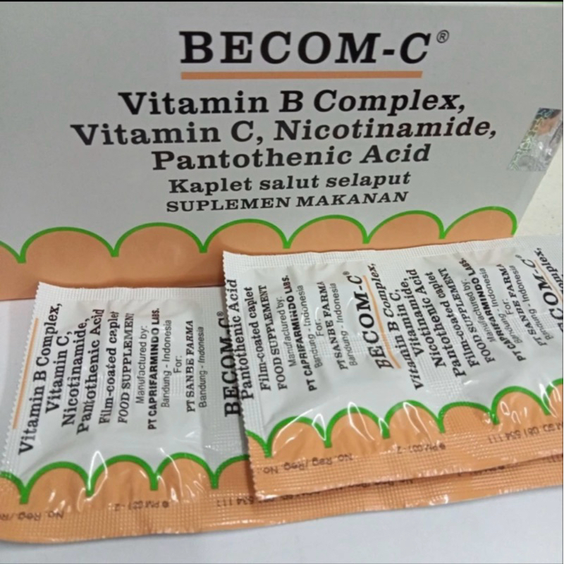 Jual BECOM - C PER STRIP 10 TABLET ( MEMELIHARA DAYA TAHAN TUBUH ...