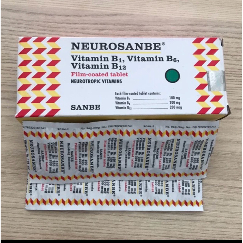Jual NEUROSANBE PER STRIP 10 TABLET ( Vitamin B kompleks ) | Shopee ...