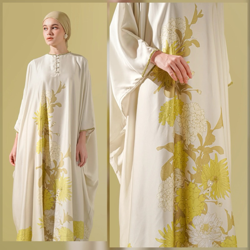 Jual ALEZA - SORA KAFTAN BEIGE || NEON PETAL RAYA 2024 | Shopee Indonesia