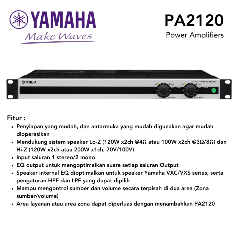 Jual AMPLIFIER YAMAHA PA2120 PA-2120 PA 2120 Power Amplifiers | Shopee ...
