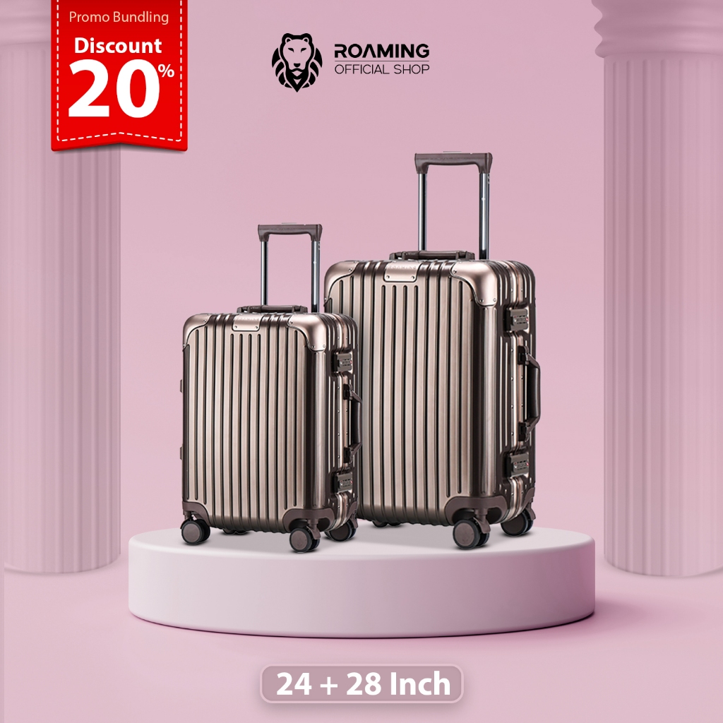 Jual [SET] Roaming Koper Kabin & Bagasi R002 Size 24 + 28 Inch | Shopee ...