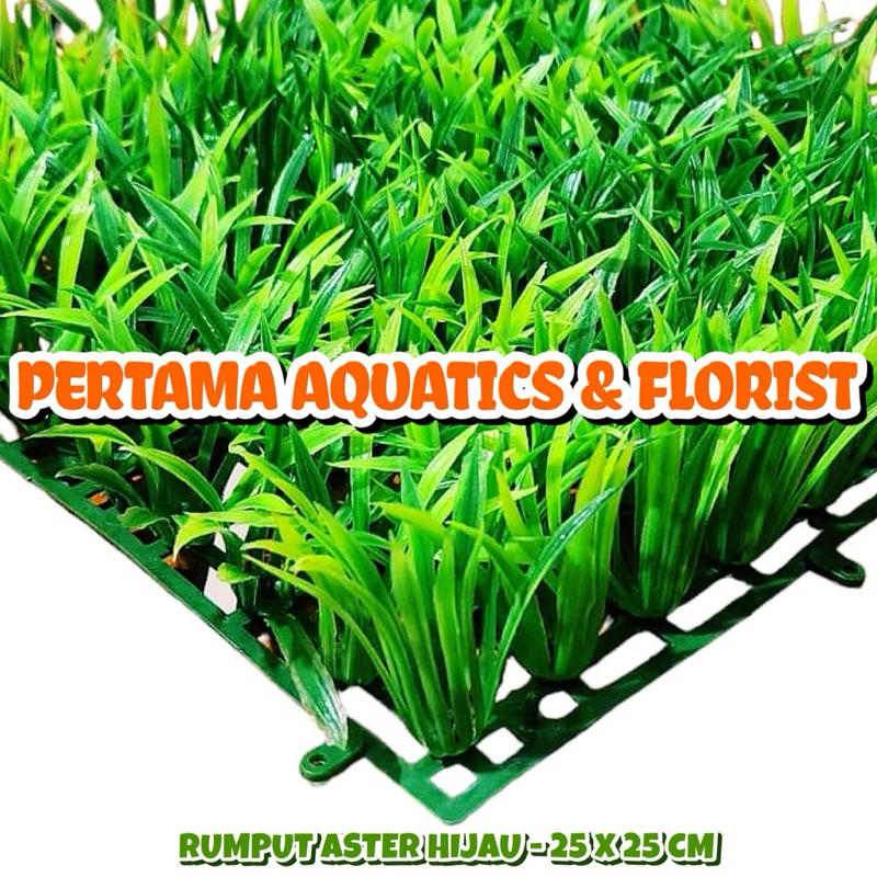 Jual RUMPUT HIJAU FULL Uk.25X25 Cm/ RUMPUT AQUARIUM / HIASAN PLASTIK ...