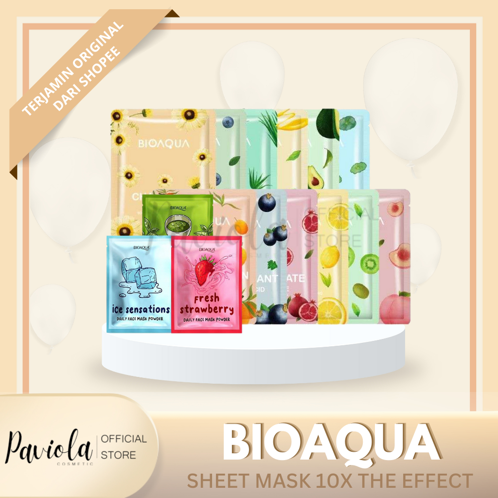 Jual ⚡Paviola⚡BIOAQUA Daily Face Mask Powder 20g - BIOAQUA Sheet Mask ...