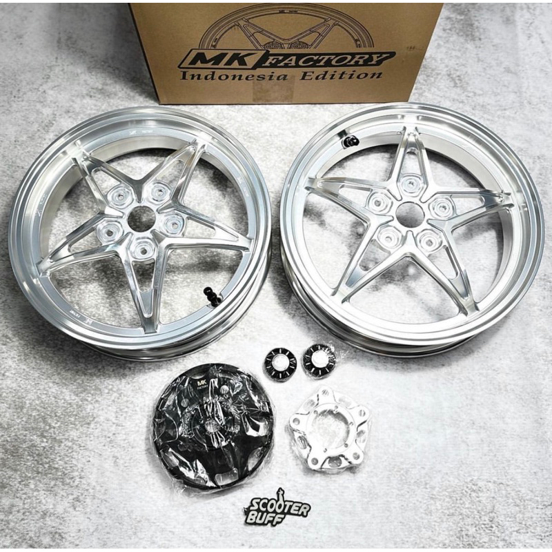 Jual Velg MK Factory Star MK6 Forged Rims Silver Vespa Sprint Primavera ...