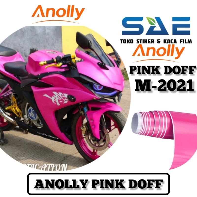 Jual Skotlet Pink Magenta Doff Stiker Motor Anolly Pink Lebar 50Cm ...