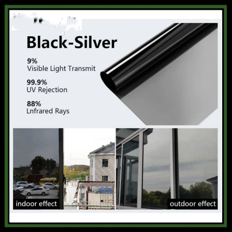 Jual KACA FILM ONE WAY STICKER KACA CERMIN SATU ARAH BLACK SILVER ...