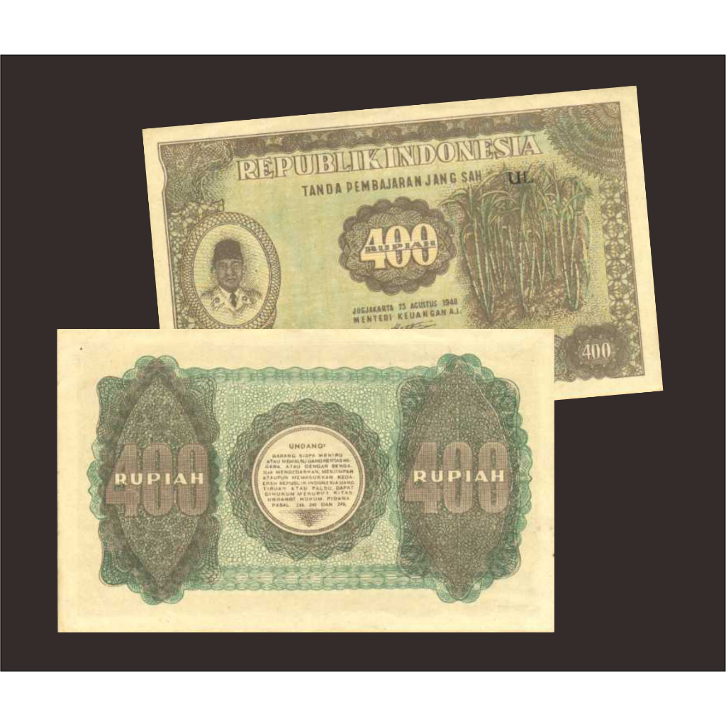 Jual Uang kuno 400 Rupiah tahun 1947 seri Oeang Repoeblik Indonesia ...