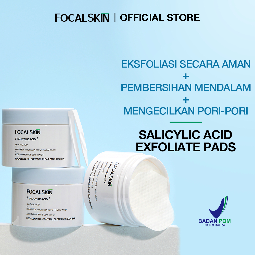 Jual FOCALSKIN Acne Exfoliating Clear Pad 60 Pads / Kapas Eksfoliasi ...