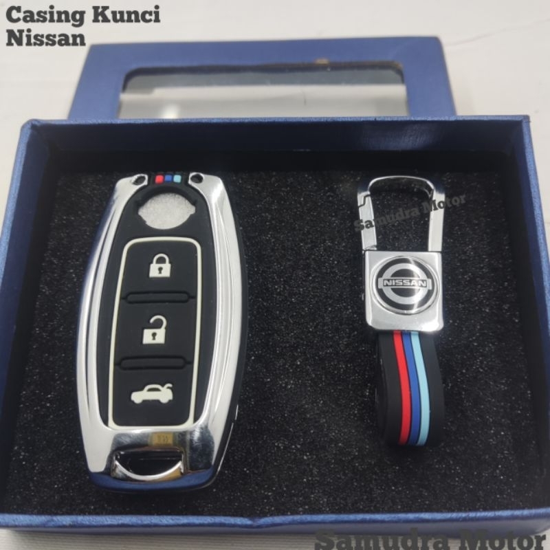 Jual Car Key Cover Kunci Nissan GTR, Navara, Xtrail, Livina Stainless ...
