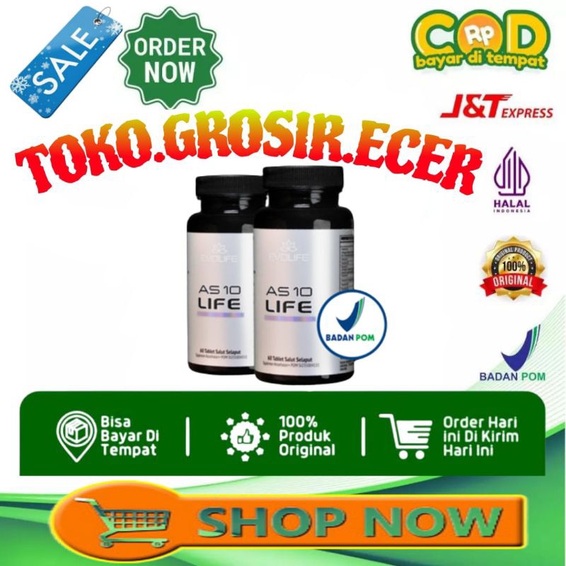 Jual EVOLIFE AS 10 SUPLEMEN ANTIOKSIDAN + MULTIVITAMIN & MINERAL LENGKAP RESMI BPOM FDA SOLUSI ...