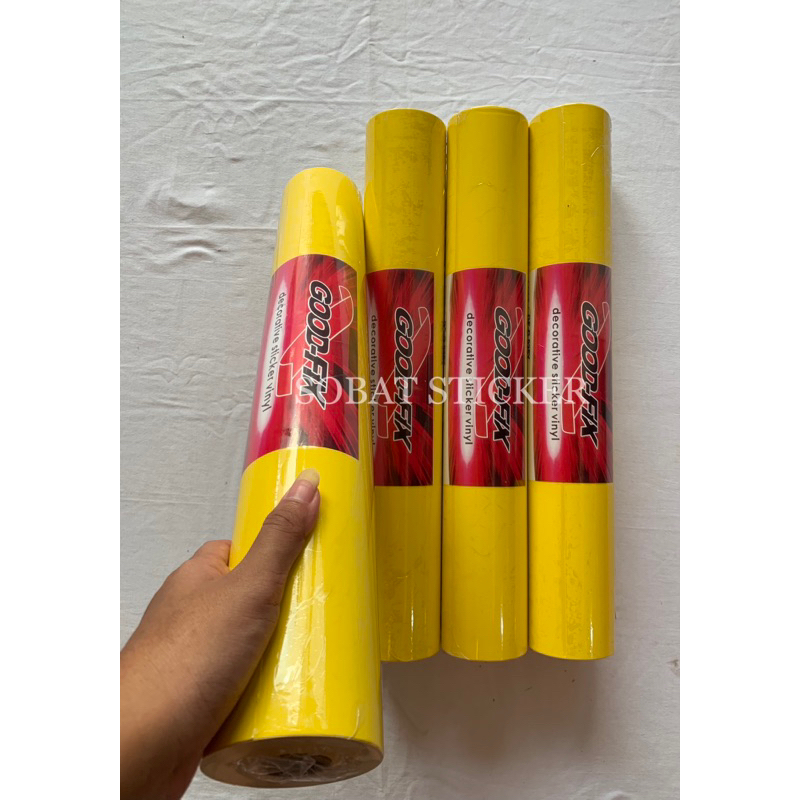 Jual STICKER SKOTLET GOOD-FIX KUNING LEMON GLOSSY GF-G25Y PER ROLL ...