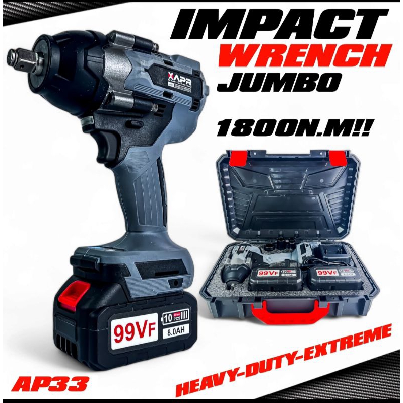 Jual Impact wrench APR JAPAN JUMBO FACELIFT 99V 1800NM 1/2inch fullset ...