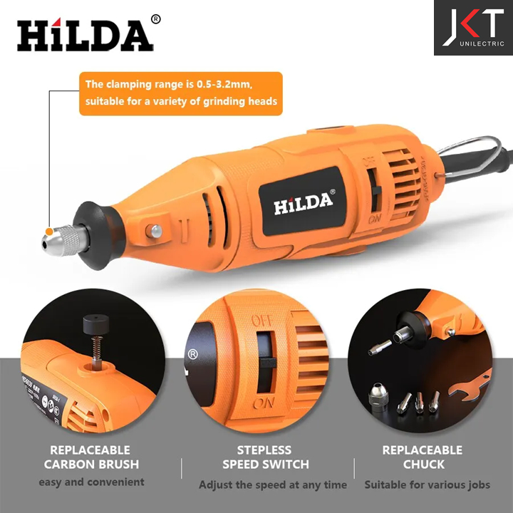 Jual Gerinda Mini Grinder Bor Listrik Mesin Ukir 200W Hilda - MD200 ...