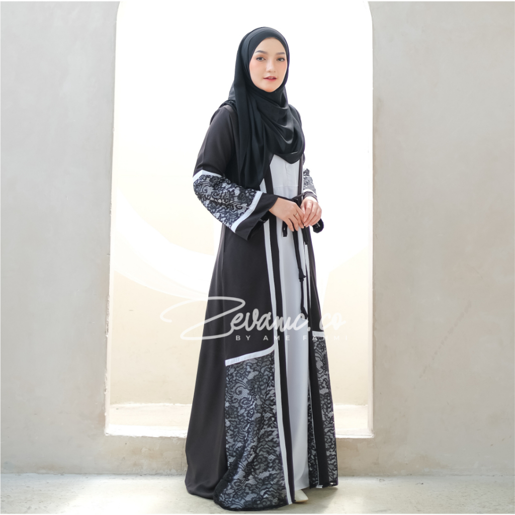 Jual Reysha Abaya Maxi Dress Kondangan Polos Korean Style Lebaran Terbaru | Shopee Indonesia