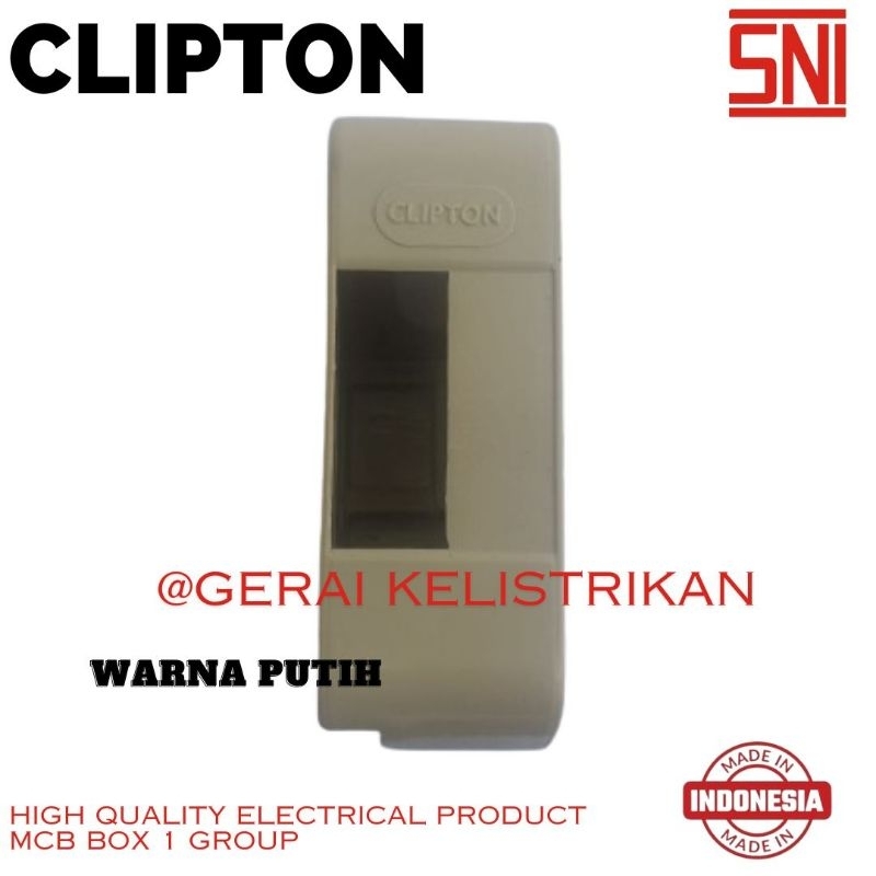 Jual Box MCB / Kotak MCB Tunggal Untuk 1 MCB Merk Clipton Warna Putih ...