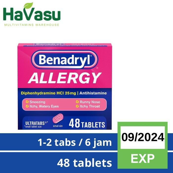 Jual Benadryl Ultra Tabs Ultratabs Antihistamine Allergy Obat Alergi ...