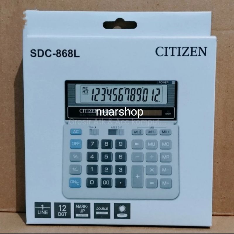 Jual KALKULATOR CITIZEN SDC-868L ASLI ORGINAL MERK CITIZEN / CALKULATOR ...