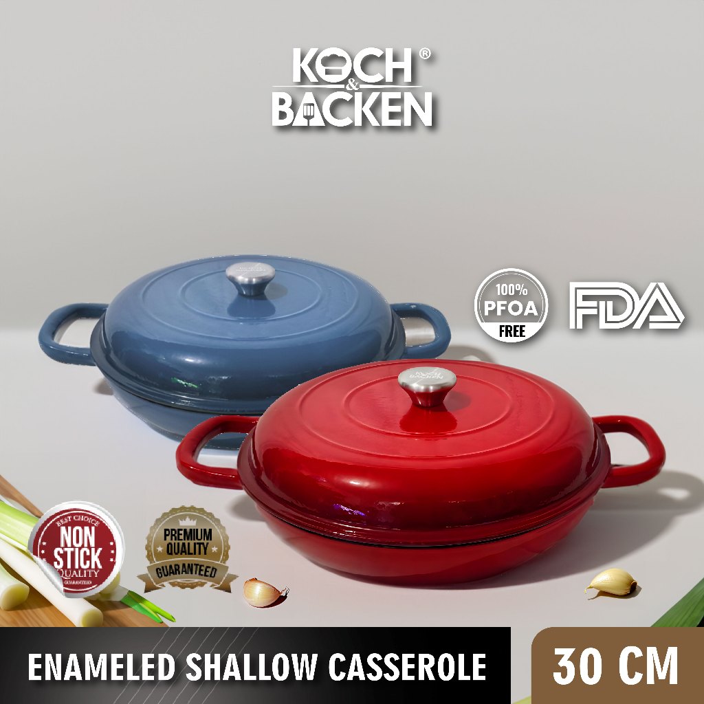 Jual KOCH&BACKEN Panci Anti Lengket Cast Iron Enamel Shallow Casserole ...