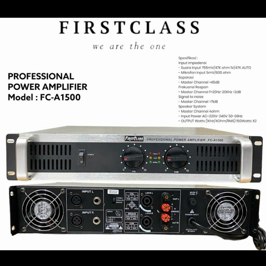 Jual power amplifier firstclass fc a1500/fc a 1500 first class original | Shopee Indonesia