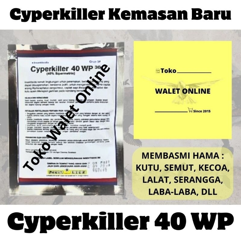 Jual CYPERKILLER 40 WP ANTI HAMA WALET OBAT KUTU TERNAK HEWAN ...