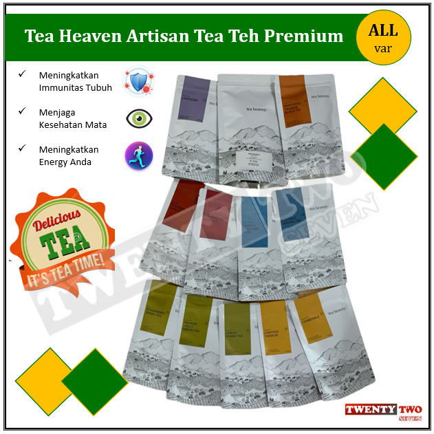 Jual Tea Heaven Artisan Tea Green Black White Hijau Hitam Putih Teh ...