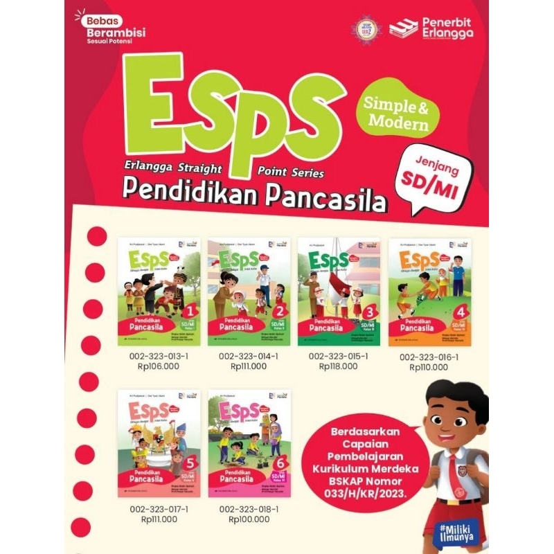 Jual Buku Kurikulum Merdeka Esps Pendidikan Pancasila Pkn SD Kelas 1 2 3 4 5 6 Revisi Original ...
