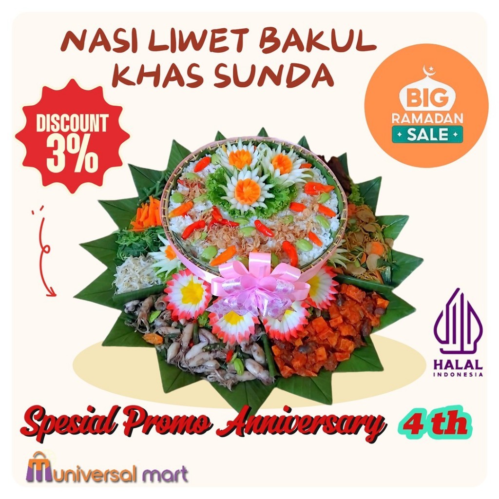 Jual NASI LIWET BAKUL KHAS SUNDA MENU KOMPLIT | Shopee Indonesia