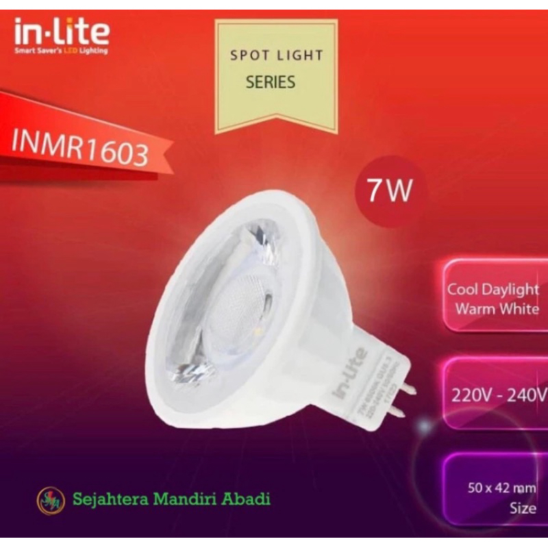 Jual Lampu Sorot Spot MR16 Inlite 7 Watt 220Vac Tusuk Inlite | Shopee ...