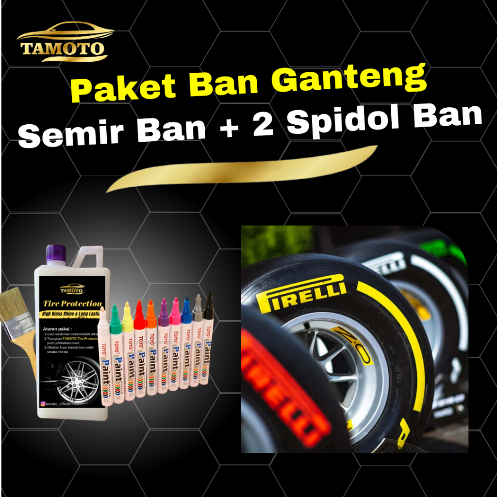 Jual Paket Semir Ban dan Spidol Ban Mobil Motor permanent Toyo Original ...